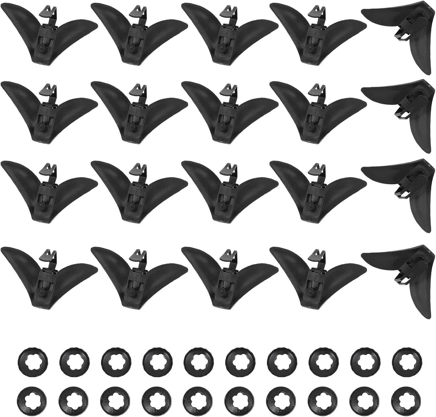 20Pcs Tie Clips Bowtie Hardware Fastener Black Iron Clip-On Tie Clip ...