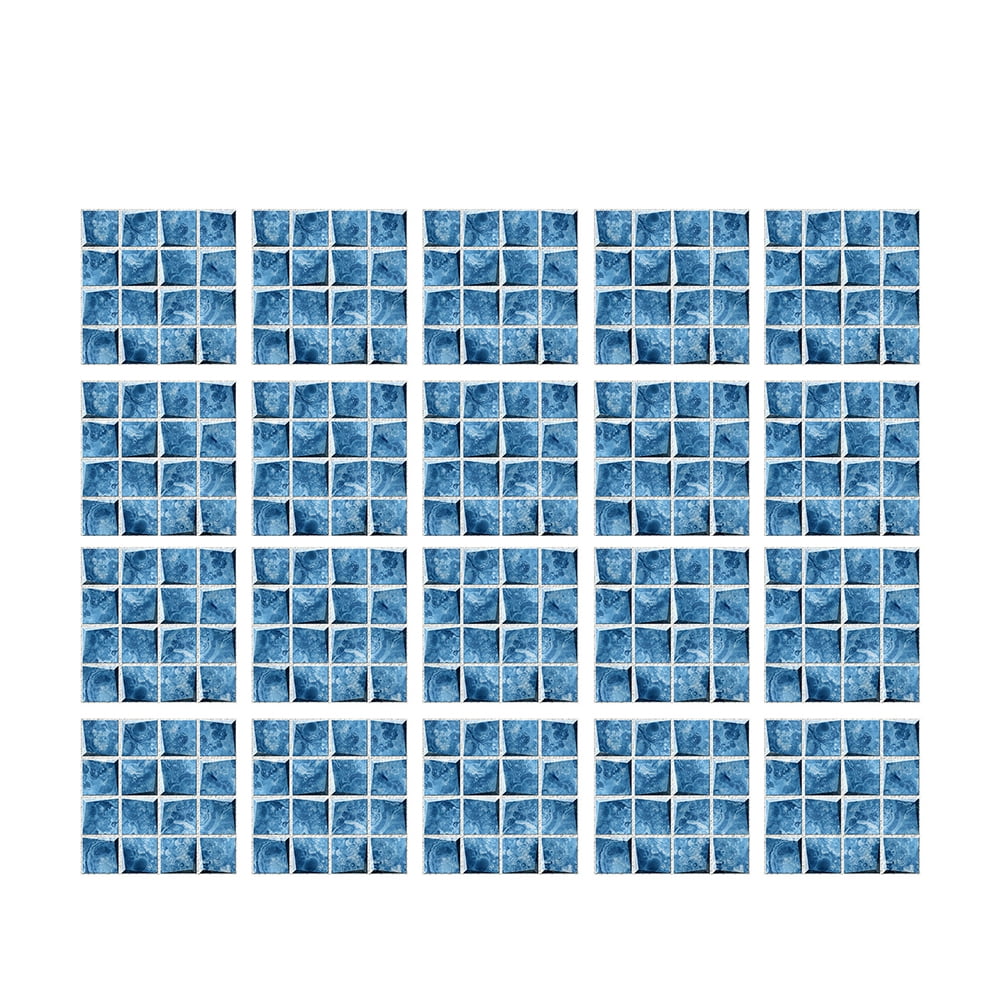 20Pcs Tile Stickers Kitchen Backsplash Tiles Mosaic Style Self-Adhesive ...