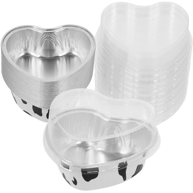 20Pcs Transparent Cake Box Heart Shaped Cake Box Bakery Packing Box ...