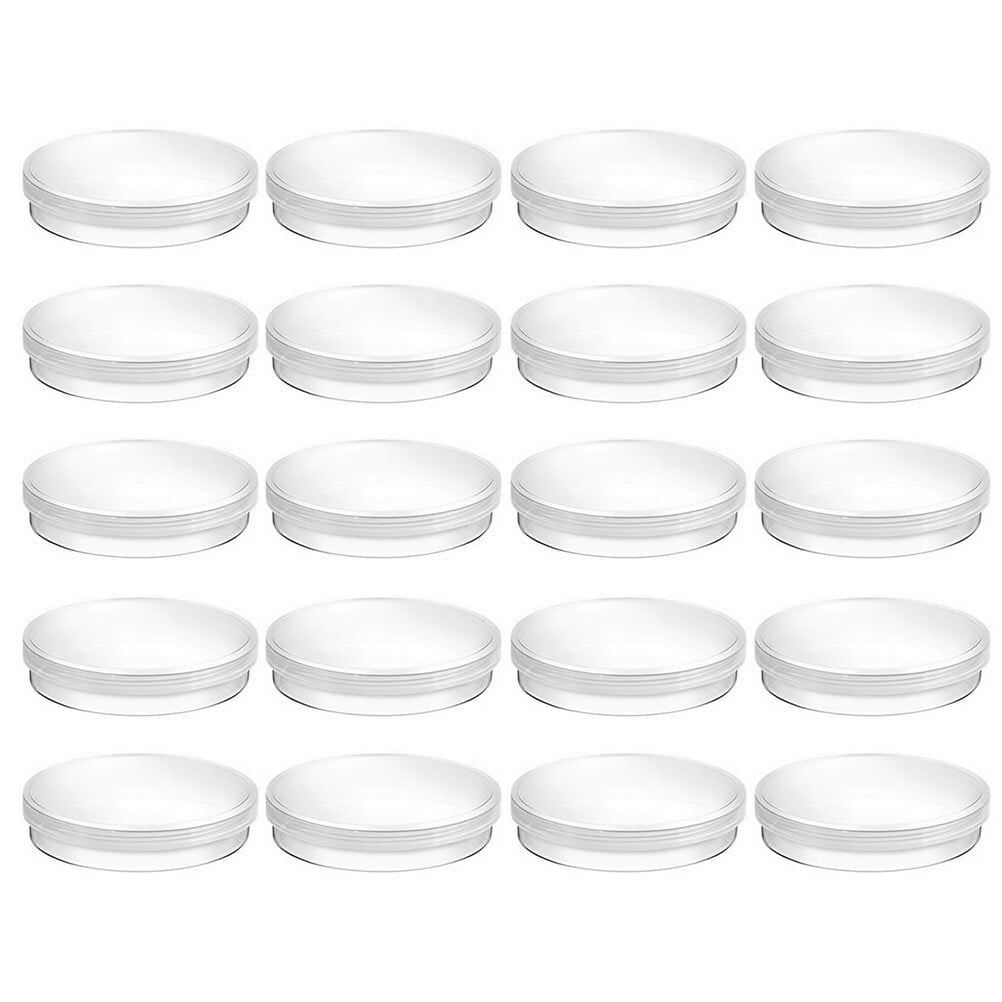 20Pcs Transparent Petri Dishes Plastic Petri Dish for Laboratory ...