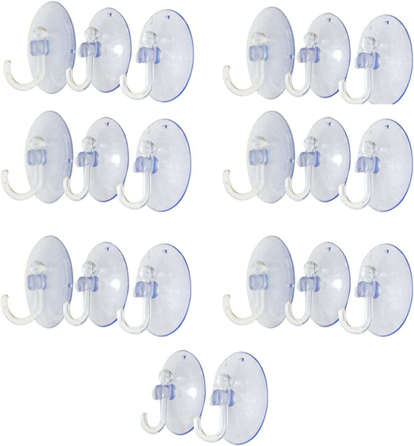 20Pcs Transparent Suction Cup Hooks, PVC Vacuum Suction Cup Hooks ...