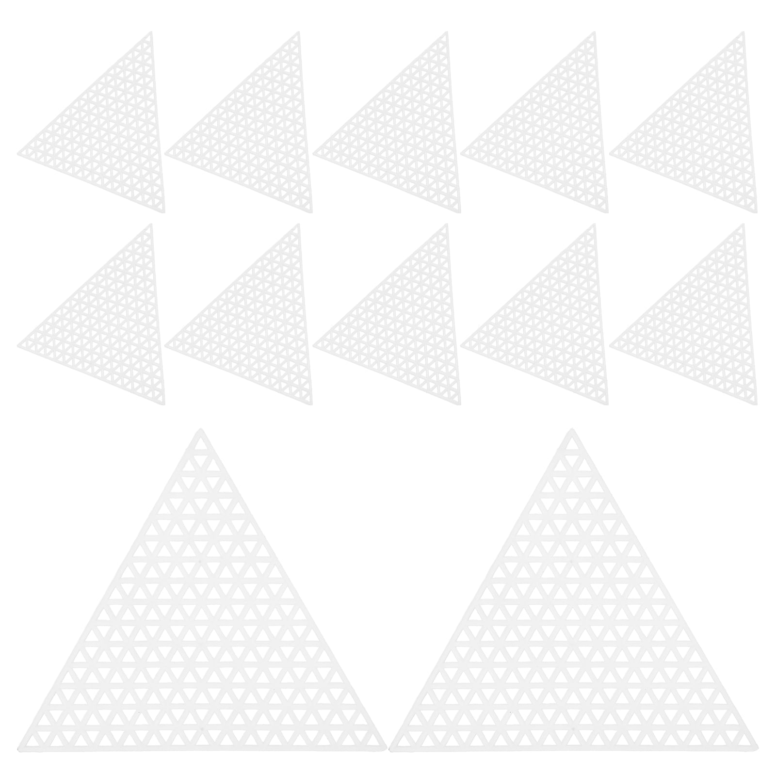 20Pcs Triangle Plastic Mesh Canvas Sheets Kit Clear Grid Design for ...
