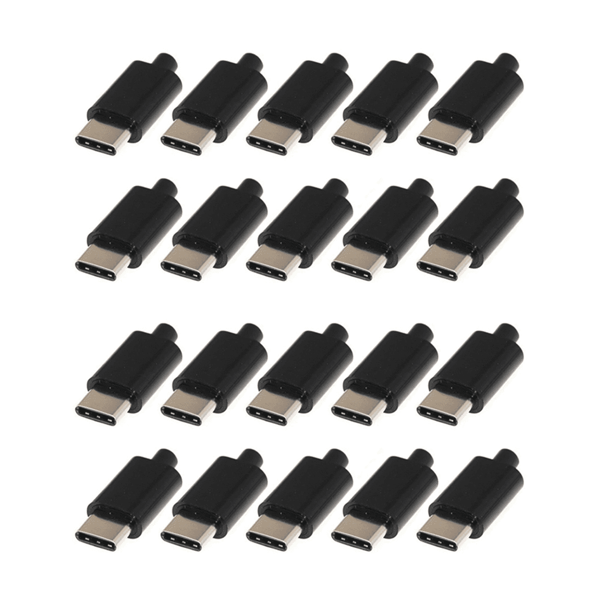 20Pcs Type C Usb3.1 3A Fast Charging USB Connectors Male Jack Tail Plug ...