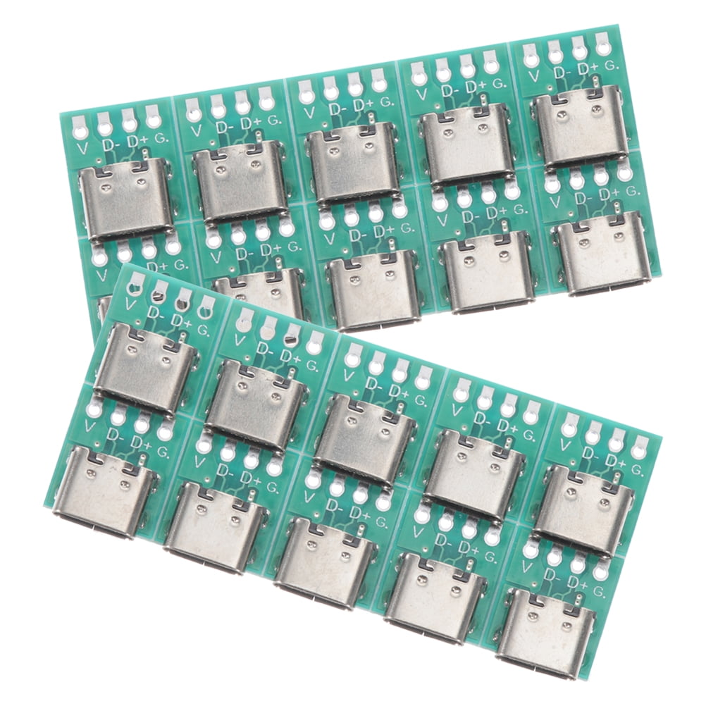 20Pcs USB C Connector Board Diy 3.1 USB Type-c Female Connector ...