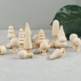 20Pcs Unfinished Wooden Tree DIY Wooden Tree Mini Wood Trees for DIY ...