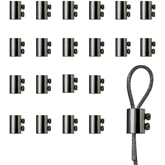 20Pcs Upgraded wire Rope cable clamps single/hole cable clamps（3.6MM ...