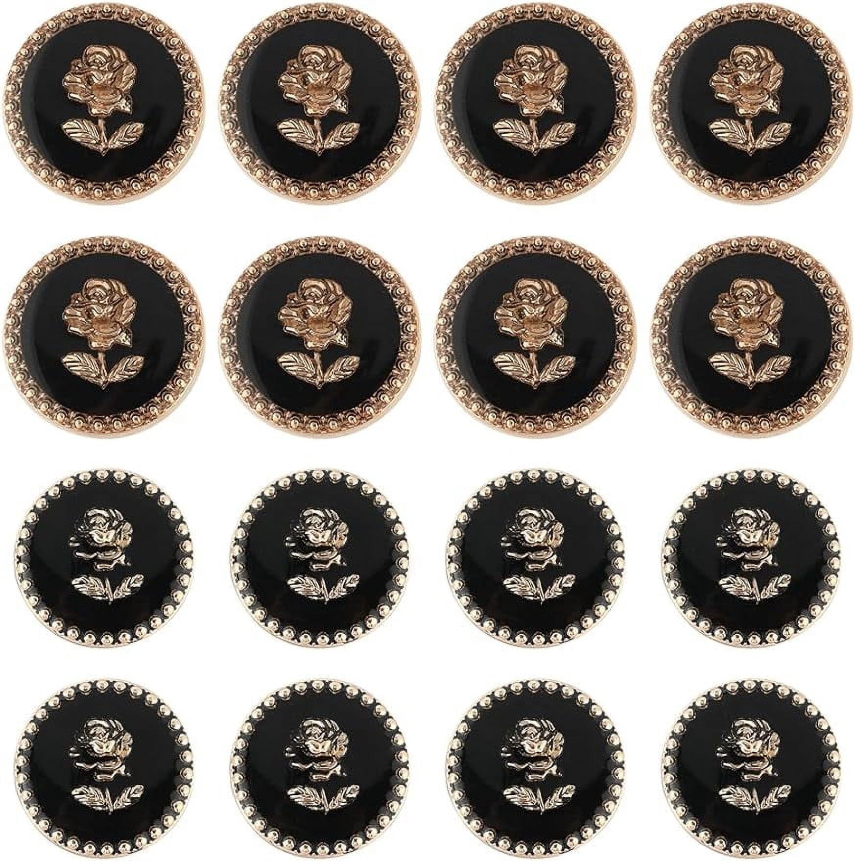 20Pcs Vintage Rose Button Enamel Suit Buttons 20mm & 22mm 1-Hole Anchor ...