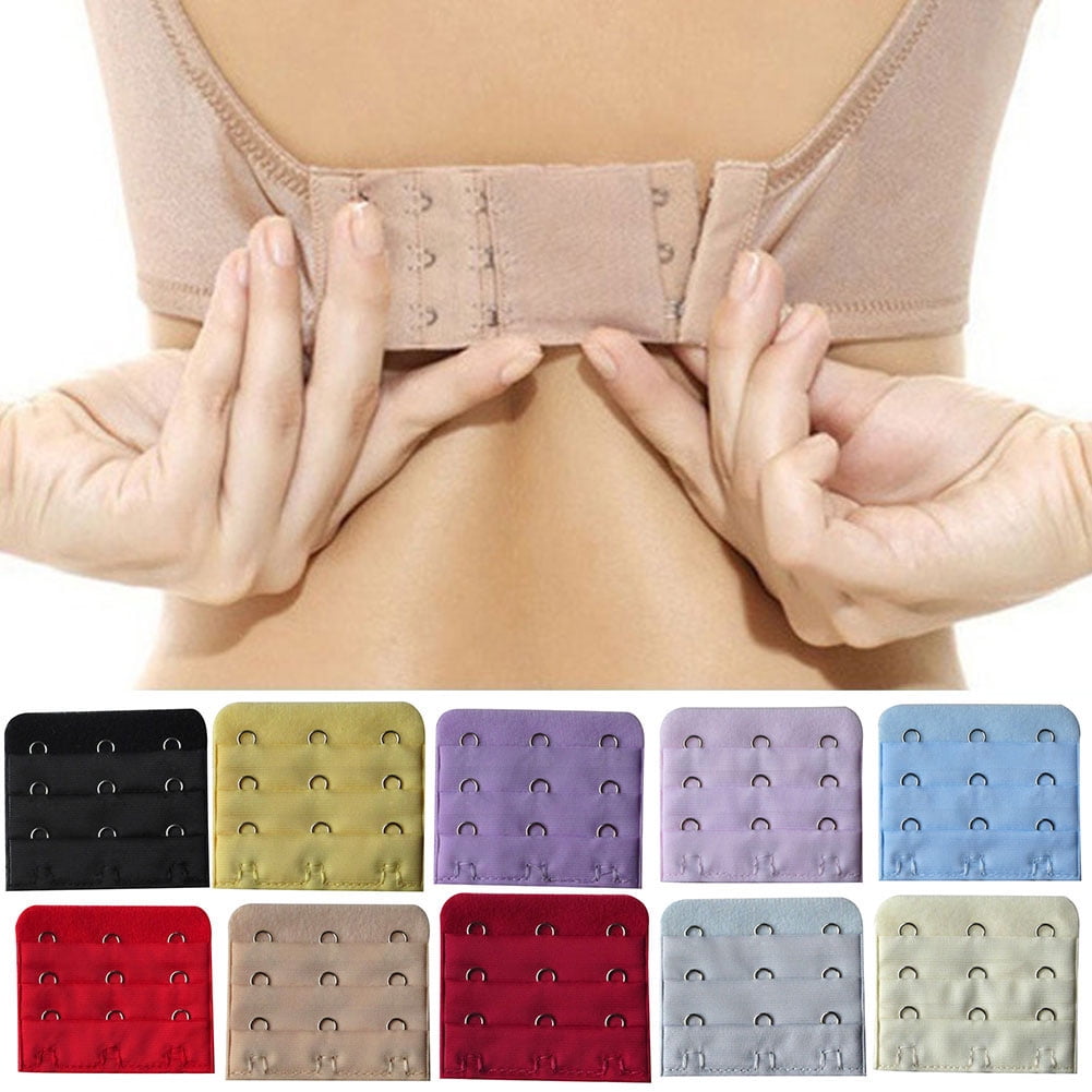 20Pcs Women Ladies 3-Hook 3 Rows Spacing Bra Extender Extension Hooks ...