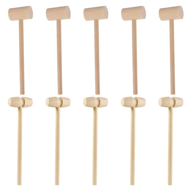 20Pcs Wooden Crab Mallets Hammers Set Children Archaeological Hammer ...