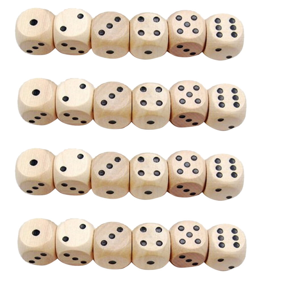jojofuny Dice Wooden Beige Board Games Parties 20Pack 0.6In - Walmart.com