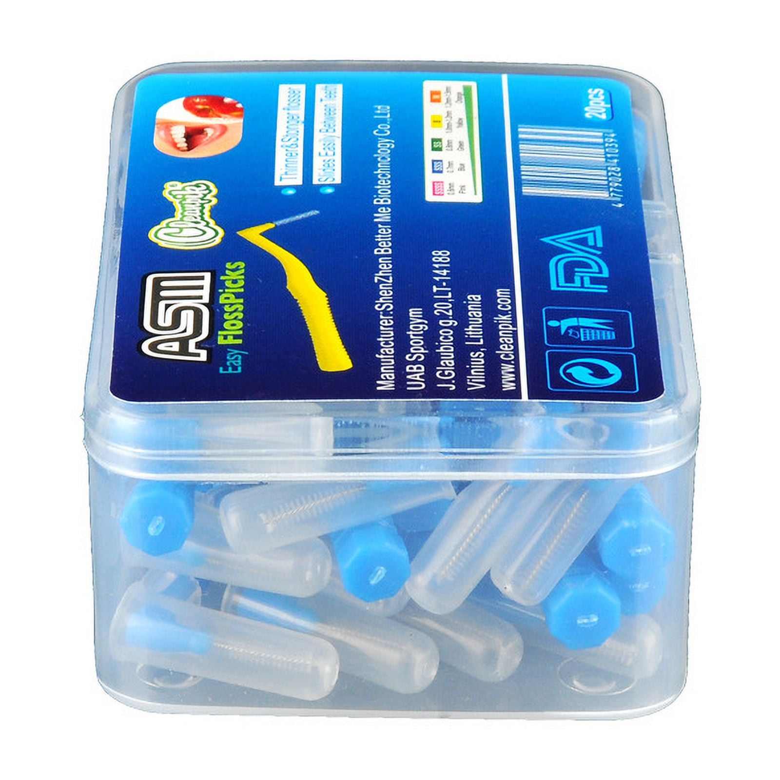 20Pcs/box L Shape Push-Pull Interdental Brush Orthodontic Toothpick ...