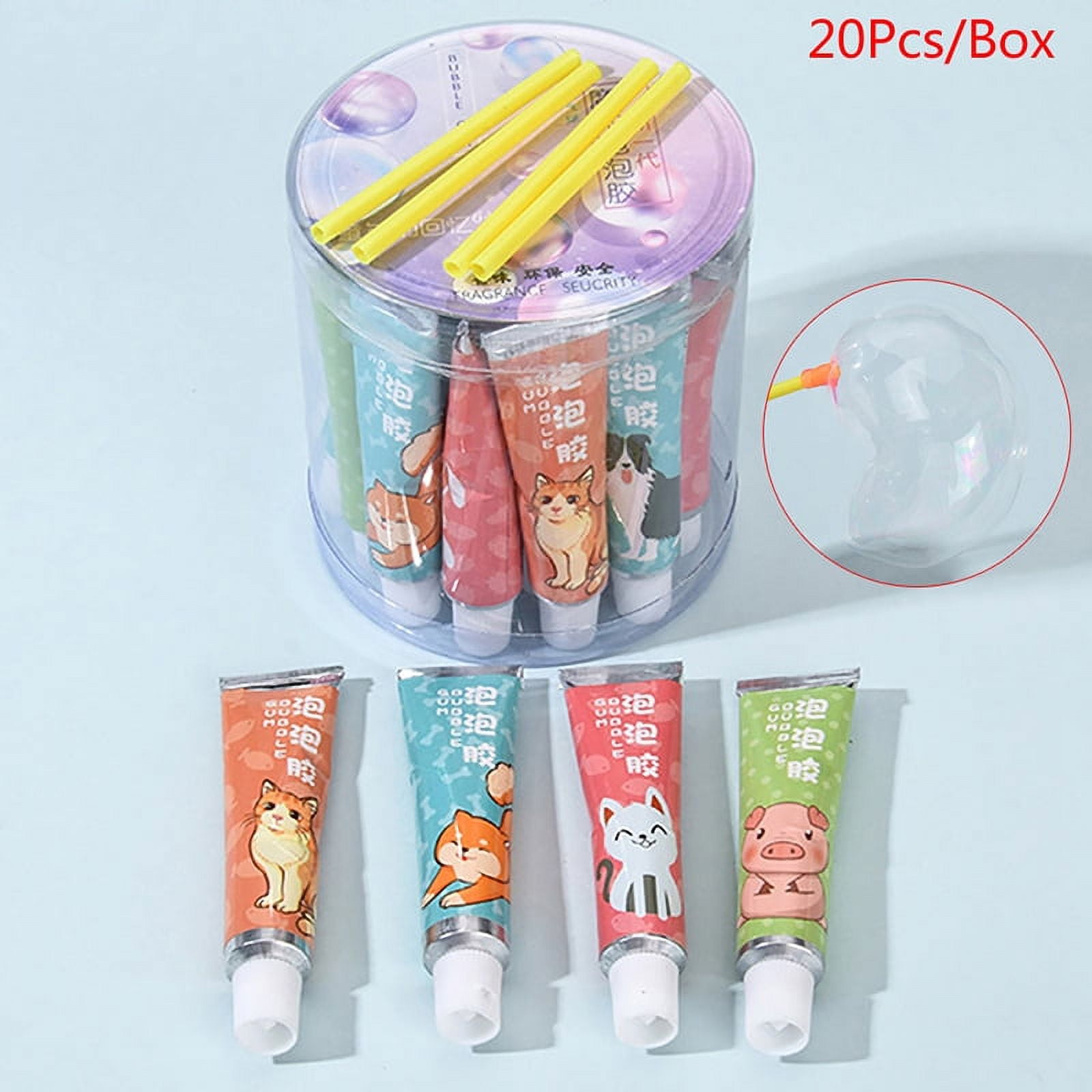 20Pcs/box Magic Bubble Glue Toy Blowing Colorful Bubble Ball Space ...