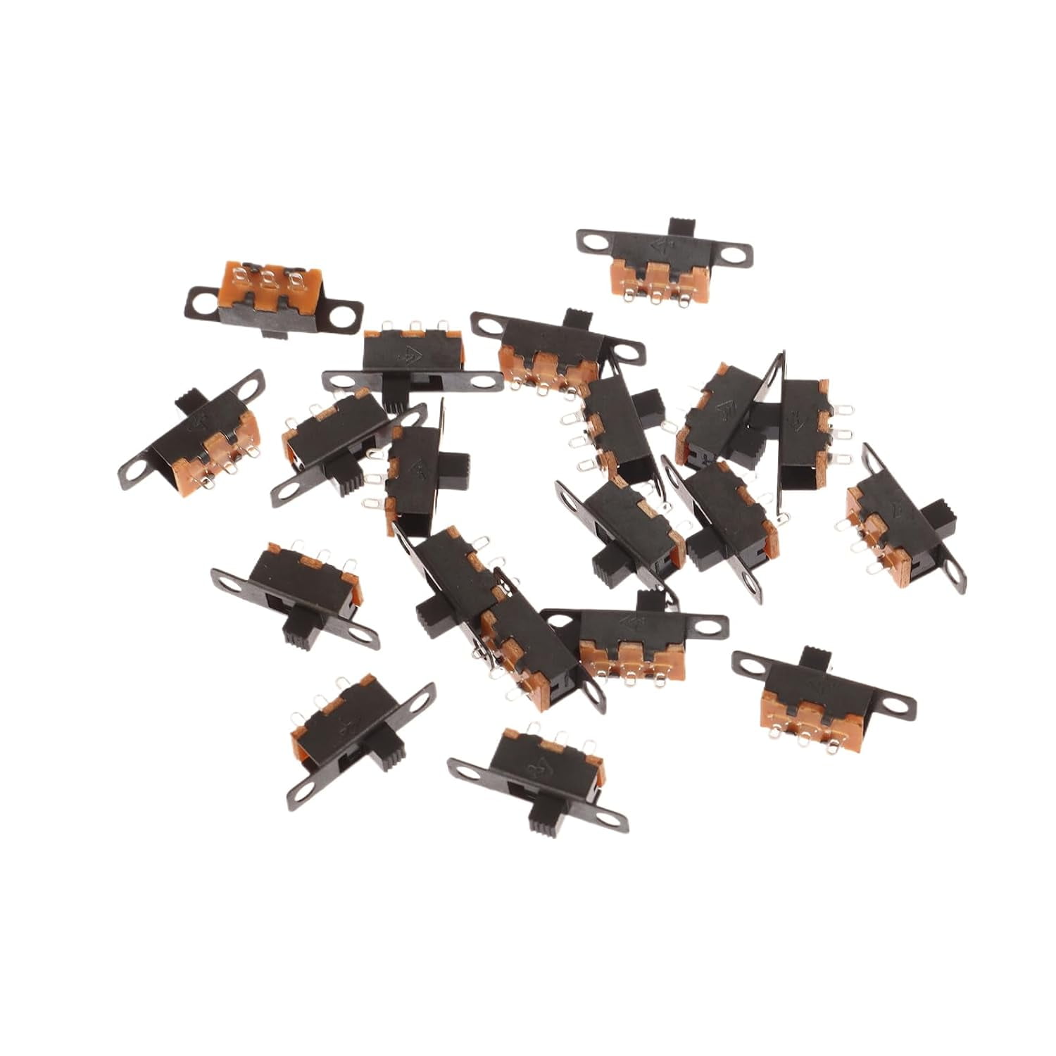 20Pieces 5V 0.3A Mini Size Black SPDT Slide Switch for Small DIY Power ...