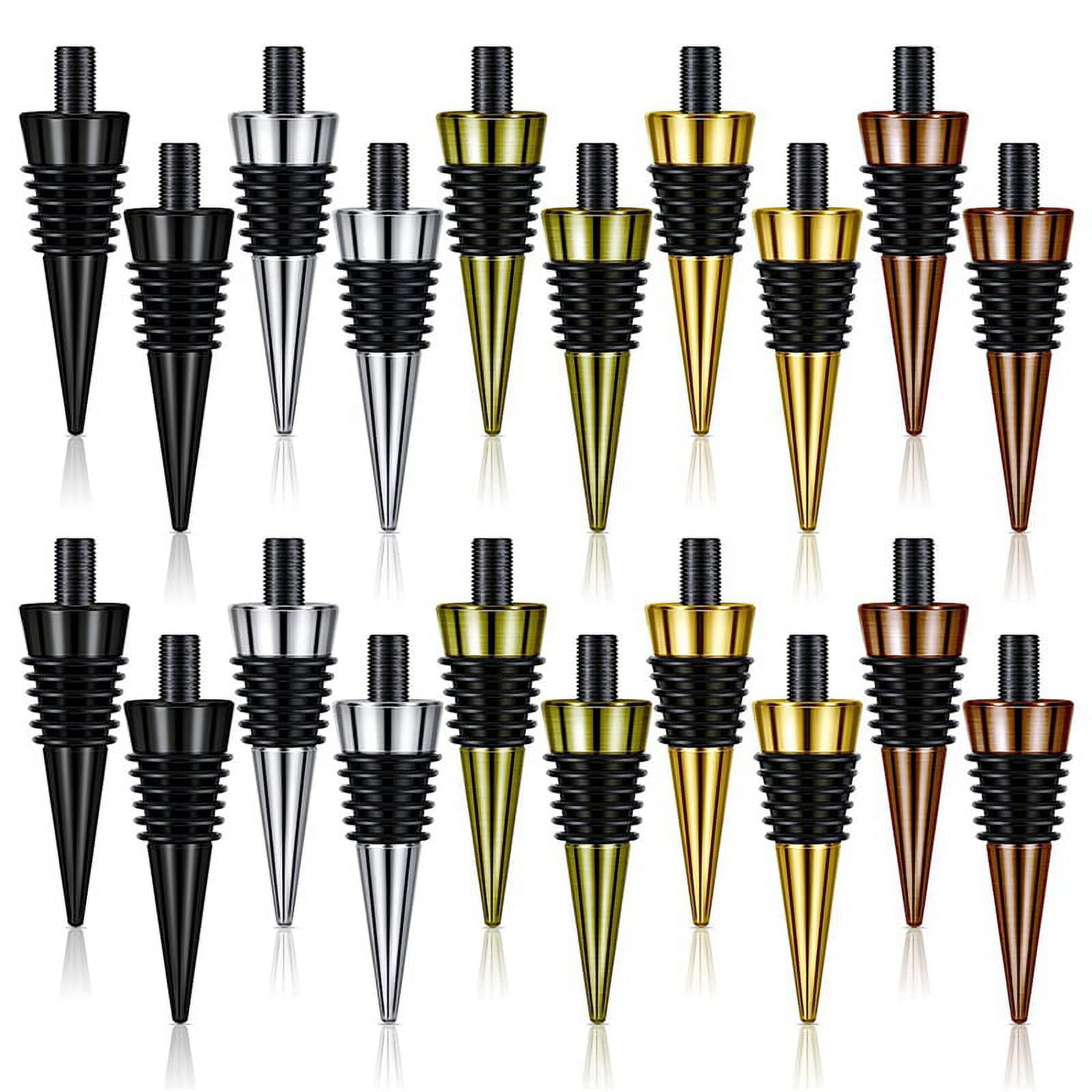 20Pieces Blank Stopper with Threaded Post Metal Wine Stopper Inserts ...