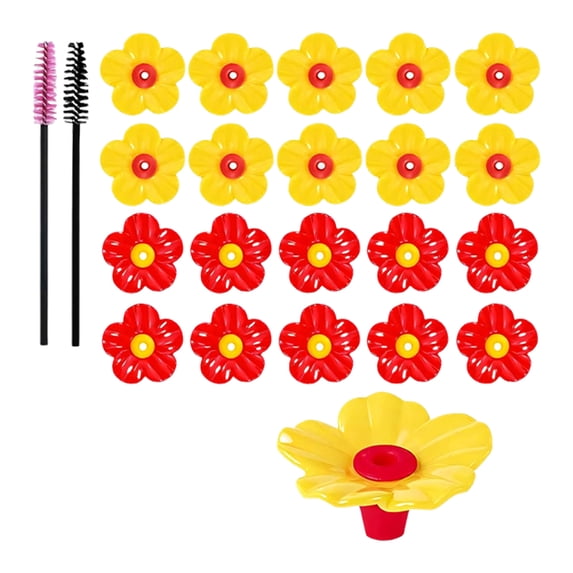 20Pieces Grade Plastic Replacement Feeder Flower Attachments For ...
