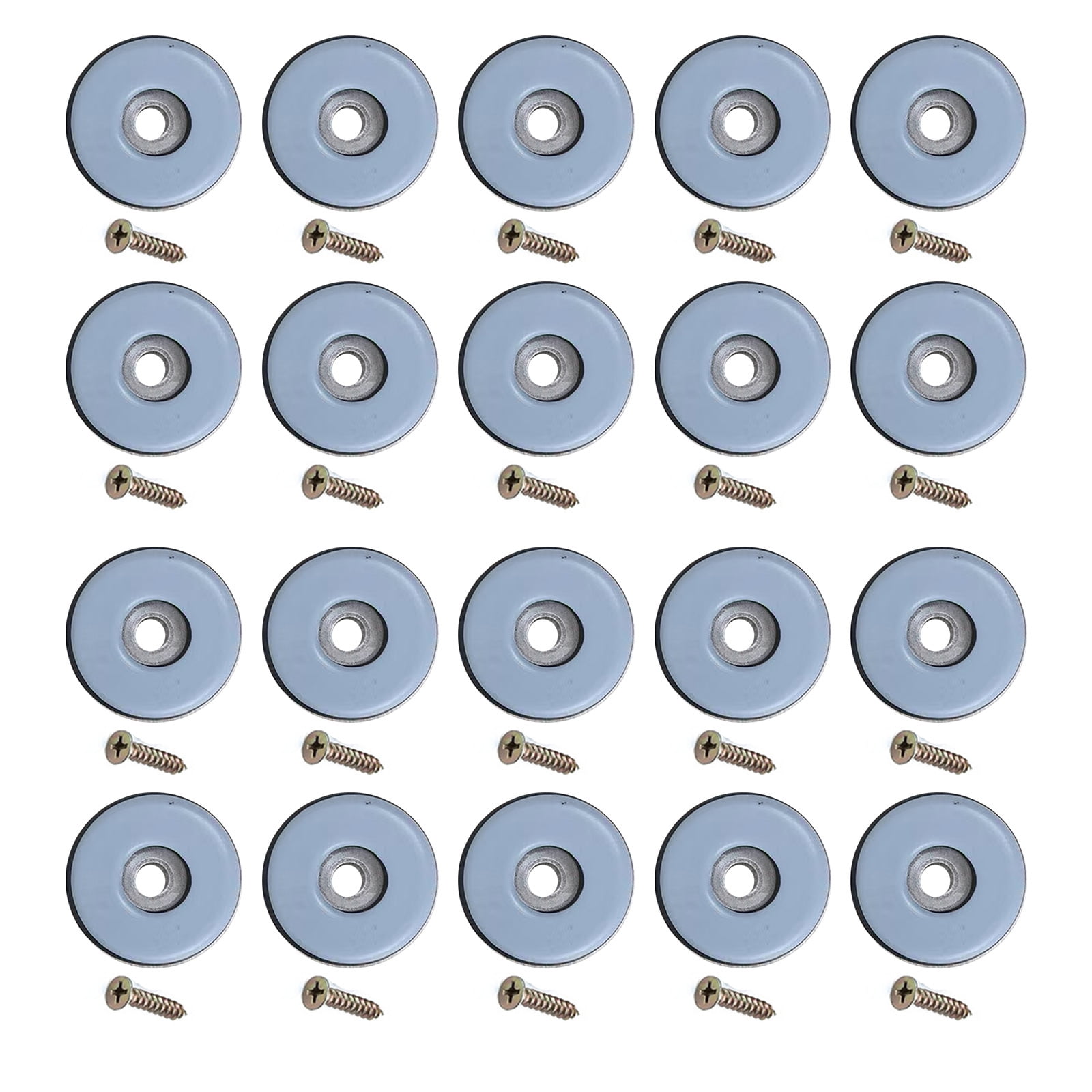 20Pieces Screw Attaching Plastic Sliders Furniture Leg Glides Reusable ...