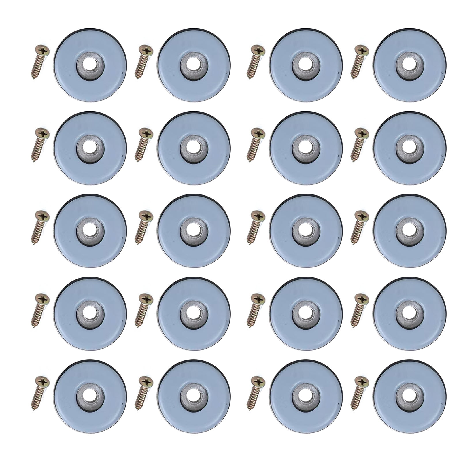 20Pieces Screw Attaching Plastic Sliders Furniture Leg Glides Reusable ...