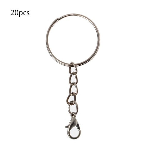 20Pieces Split Clasps Metal Lobster Claw Clasp with Chain and Split ...