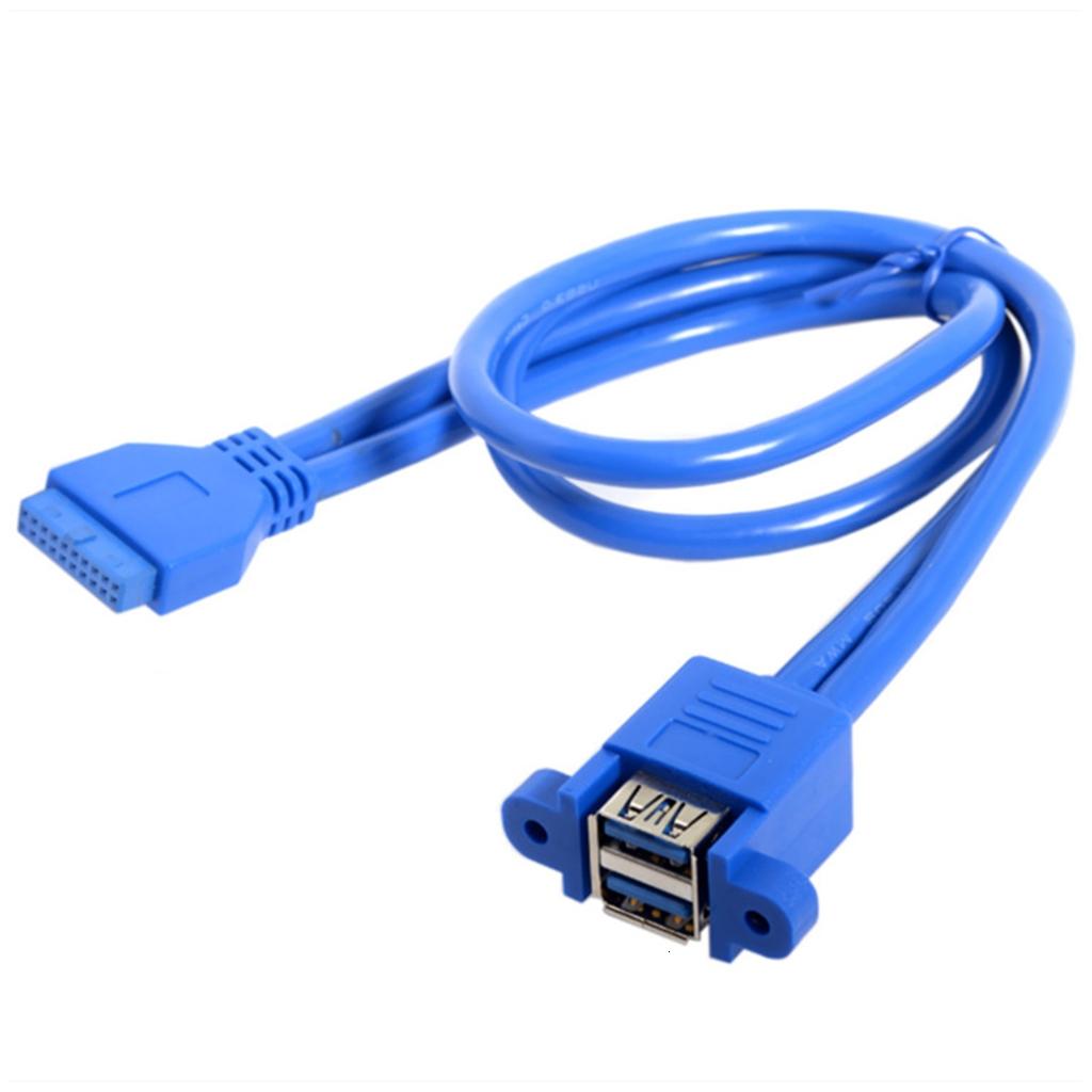 20Pin Header Extension Adapter Cable USB Double Connector USB3.0 ...