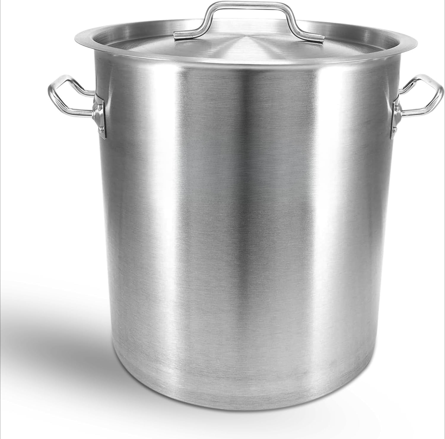 20QT Stainless Steel Stockpot – W/Lid & Capsule Bottom, Satin Finish ...