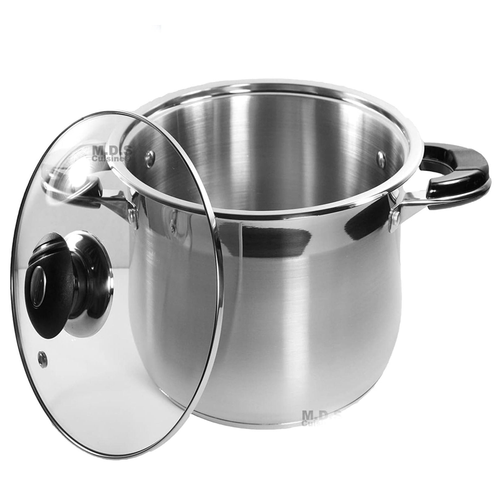 20Qt Stock Pot Stainless Steel Super Double Capsulated Bottom w/Glass ...