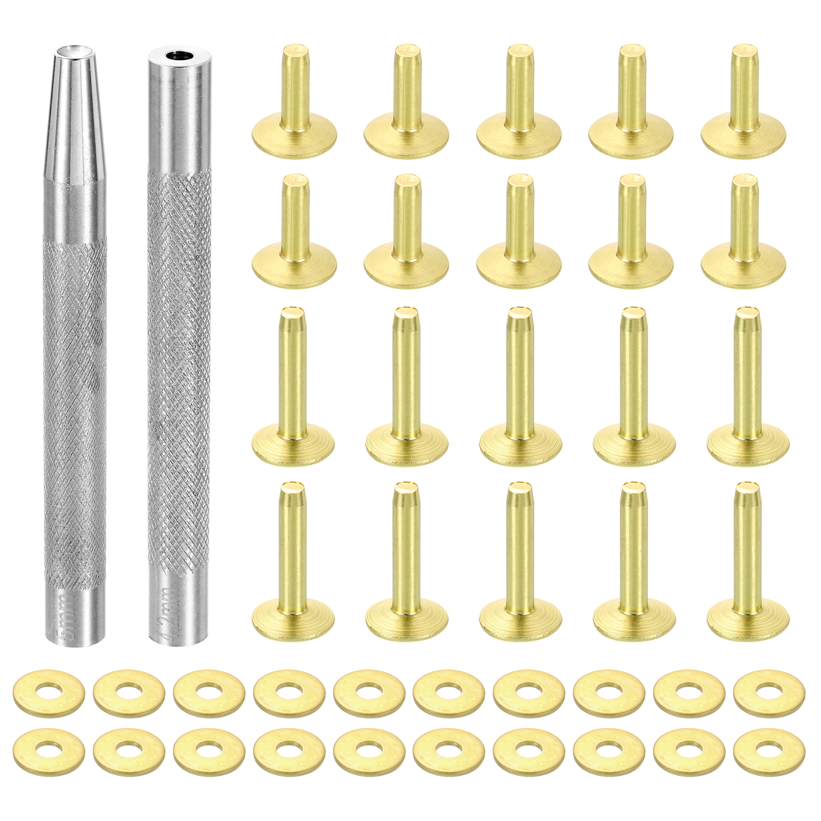 20Set 12x4x12mm & 12x4x19mm Copper Rivets and Burrs Leather Fastener ...