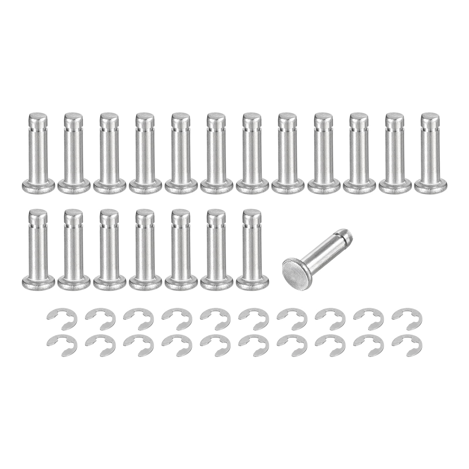 20Set M4x14mm 304 Stainless Steel Cylindrical Shaft Snap Ring Locating Pin - Walmart.com