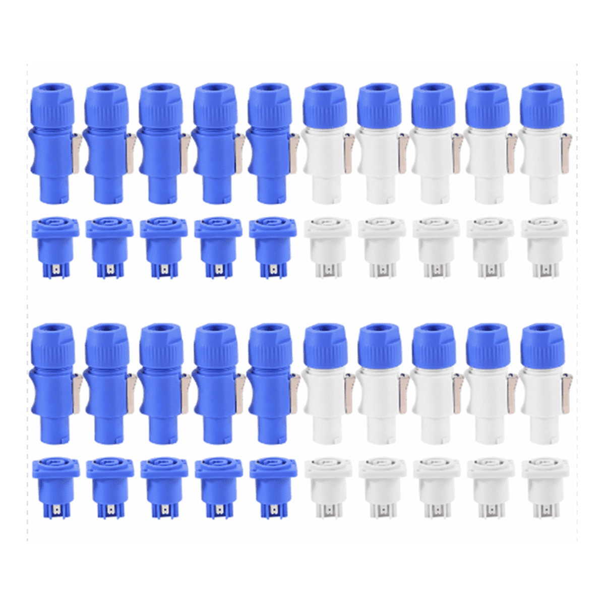 20Set PowerCON Type A NAC3FCA+NAC3MPA-1 Chassis Plug Panel Adapter ...