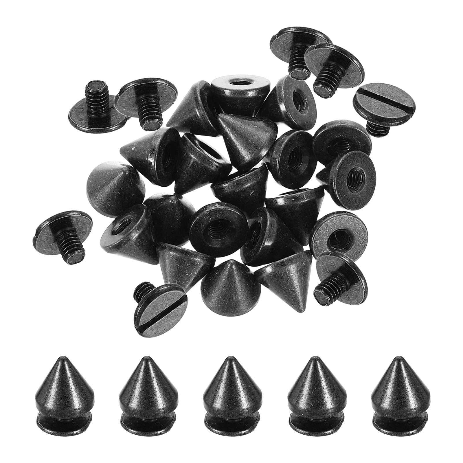 20Set Spikes and Studs Kit, 7.5 x 8mm Cone Spikes Punk Rock Rivets ...