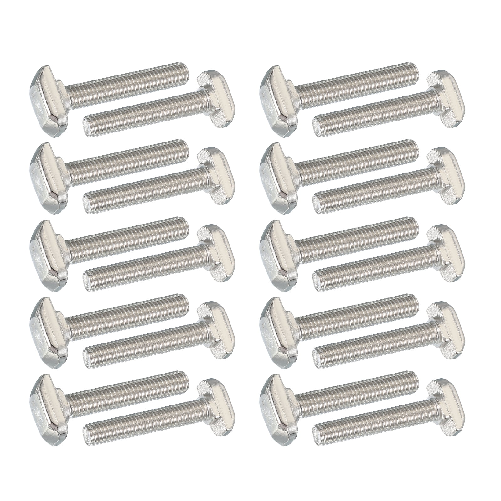 Uxcell Thread T-Slot Bolts, Drop-in Bolt Hammer Head T-Bolt Standard 8 ...