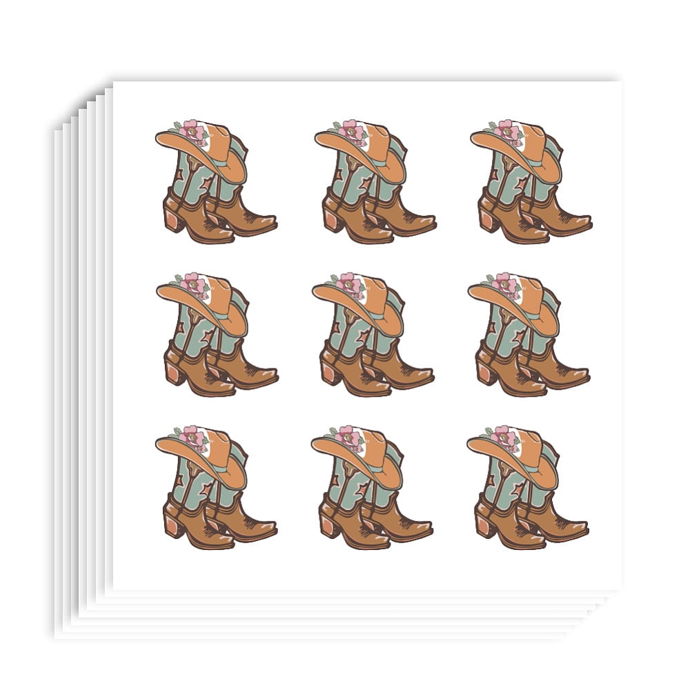 20Sheet 180 Pcs Self-Adhesive Cowboy Boots Stickers 0.9x0.94 Inch ...