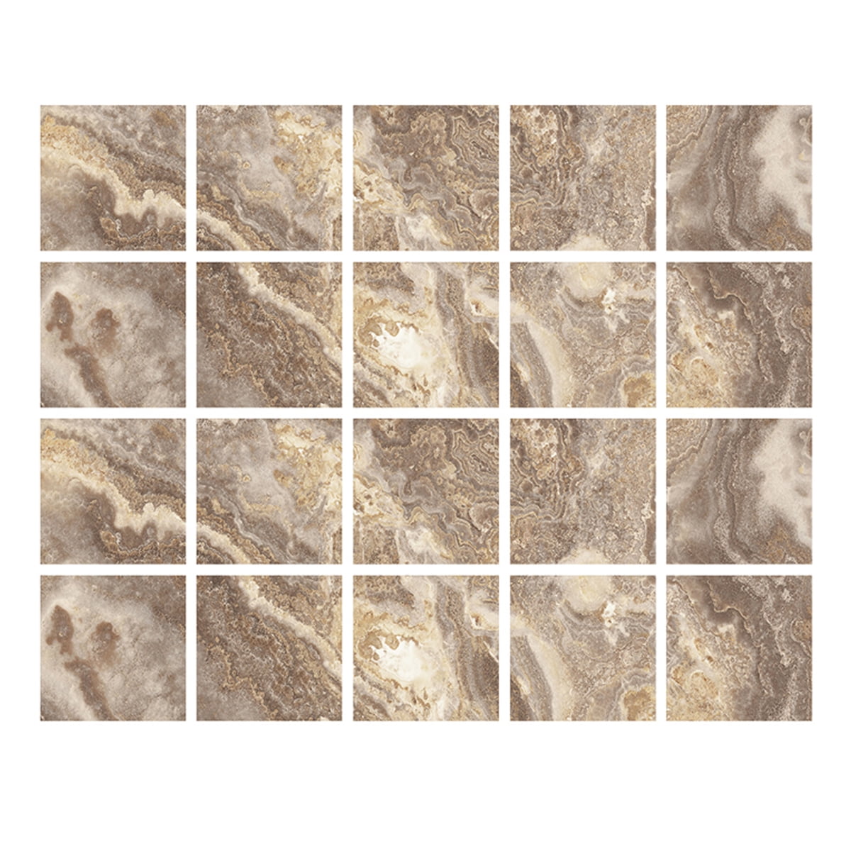 20Sheet Self Adhesive Tiles Stickers 6x6in Brown Gray Marbling Vinyl ...