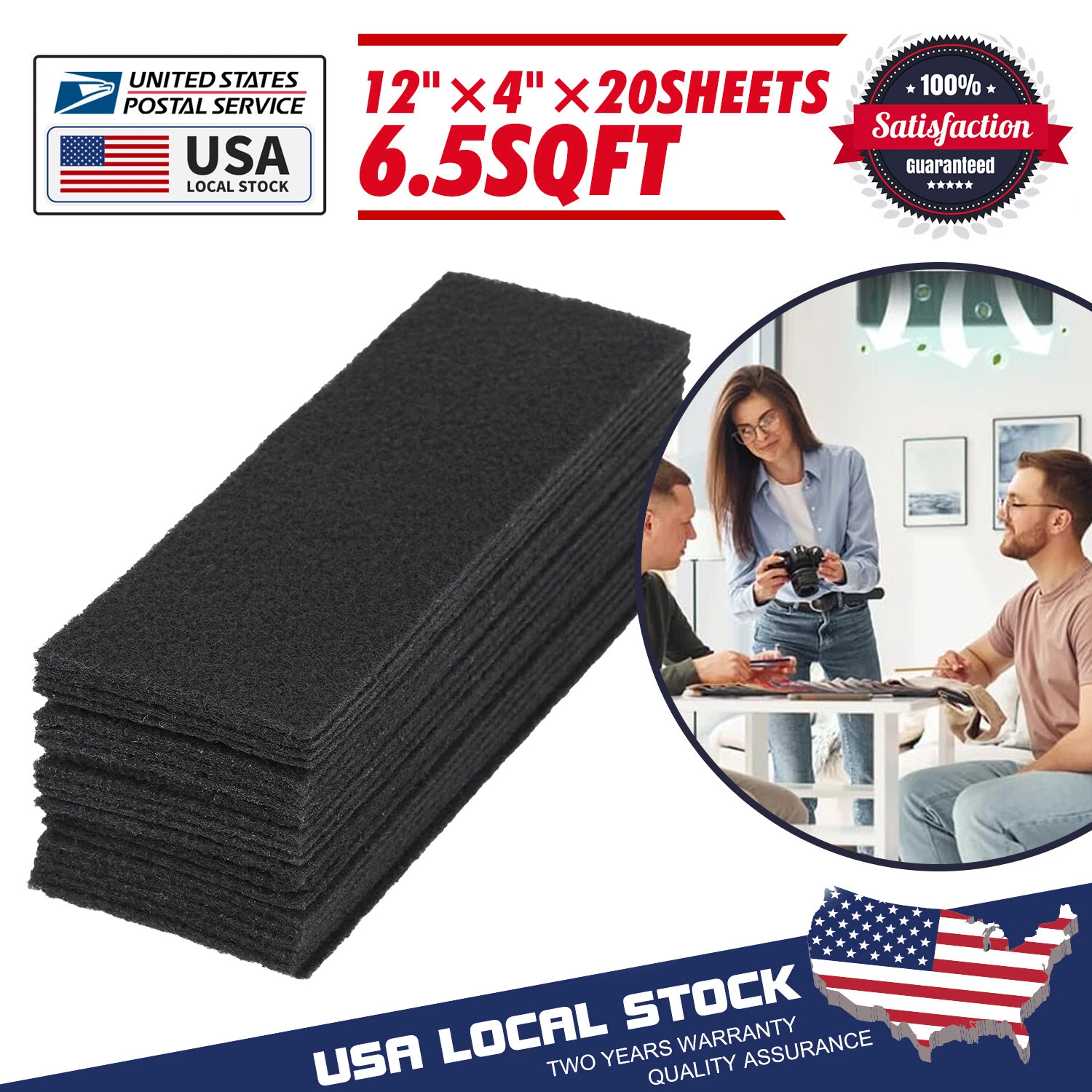 20Sheets Furnace Floor Register Vent Charcoal Carbon Filters Dustproof ...