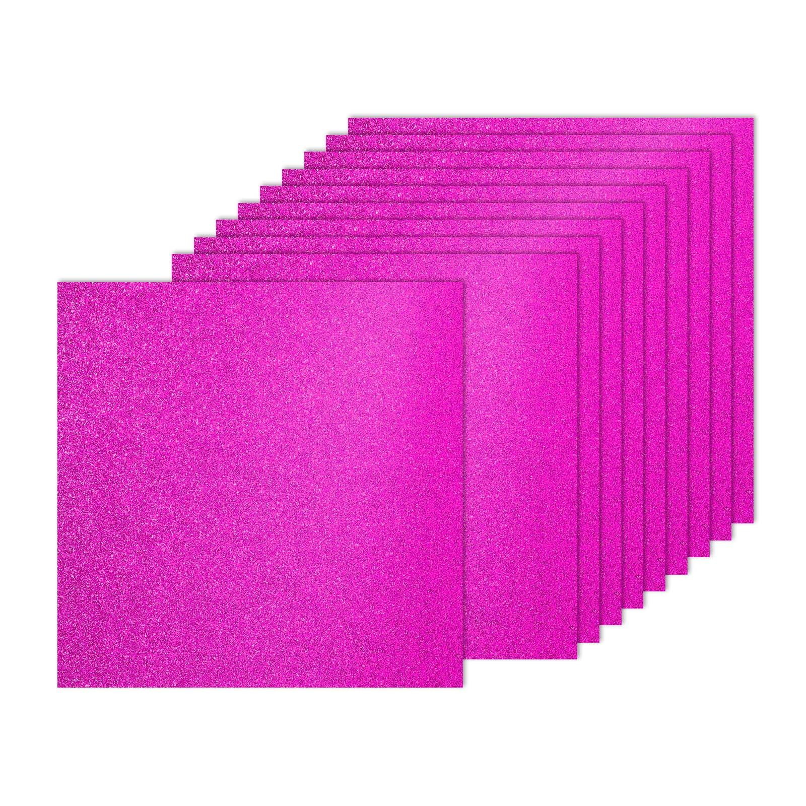 20Sheets Hot Pink Glitter Cardstock, 12x12In Glitter Paper Card Stock ...