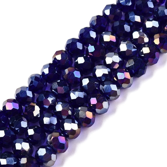 20Strand Electroplate Glass Beads Strands AB Color Plated Faceted ...