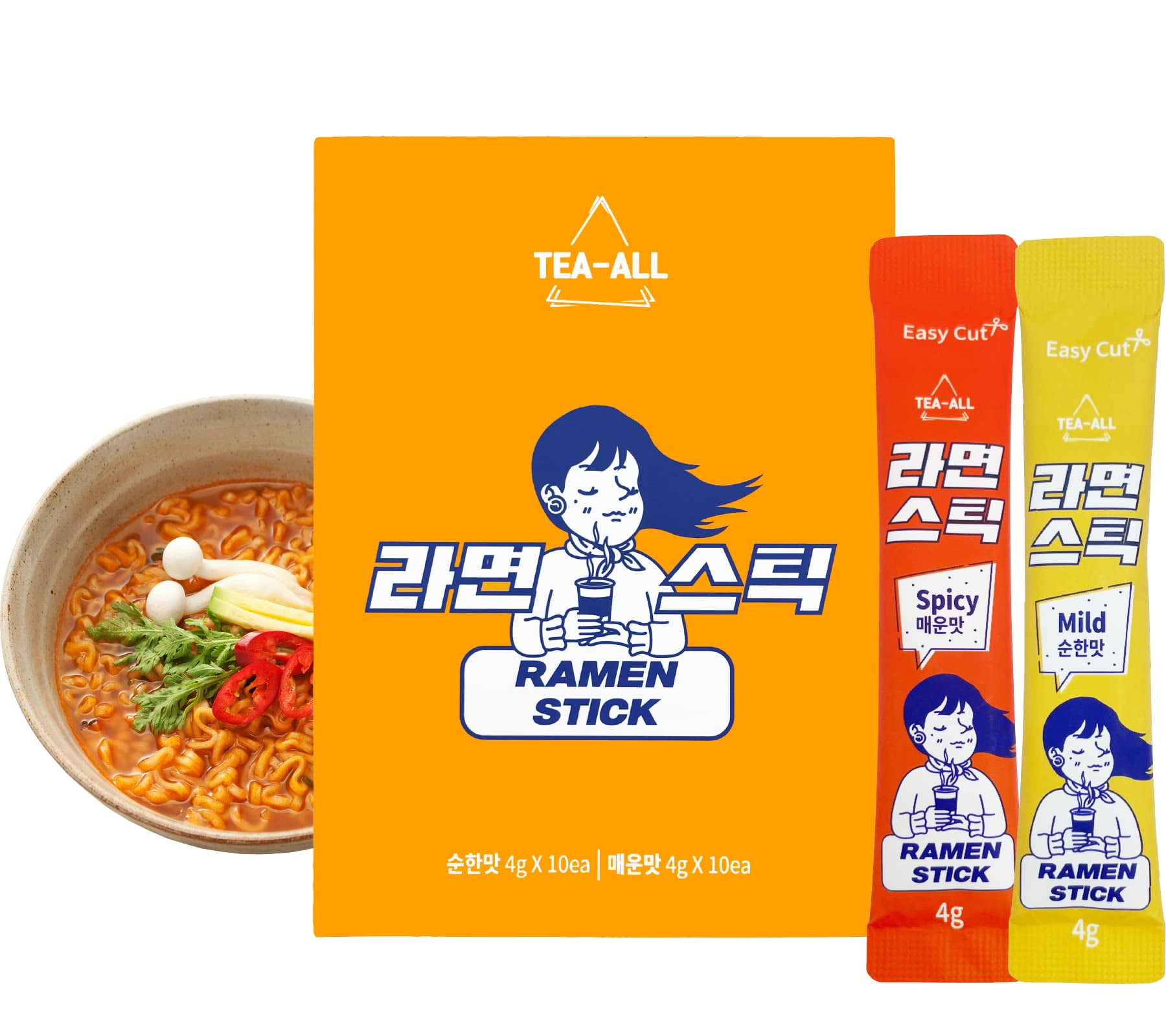 [20T] Korean Ramen Soup MZF22 Powder Sticks (Spicy Flavor 10sticks ...