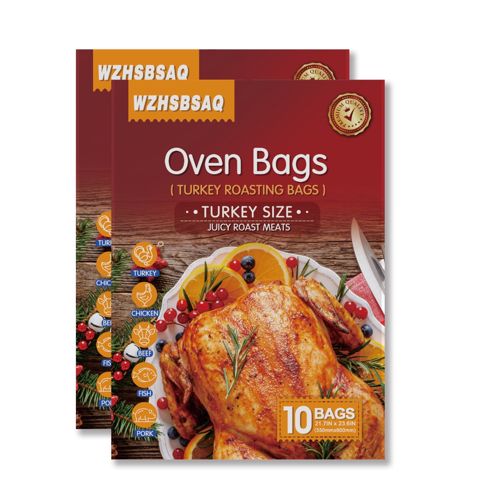 20Turkey Roasting Bags - 21.7 inches x 23.6 inches, Large Oven Turkey ...