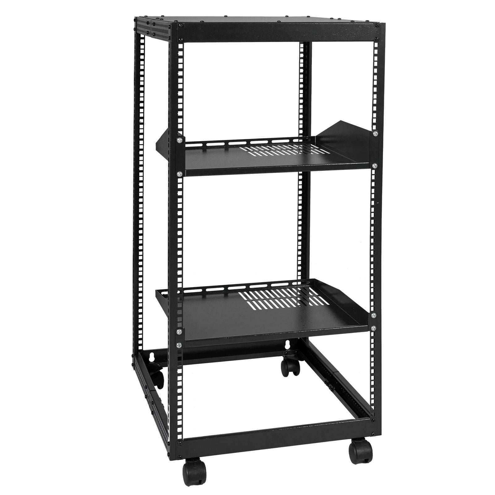 20U Adjustable Server Rack, 15"-40" Depth, 4-Post Open Frame IT Rack ...