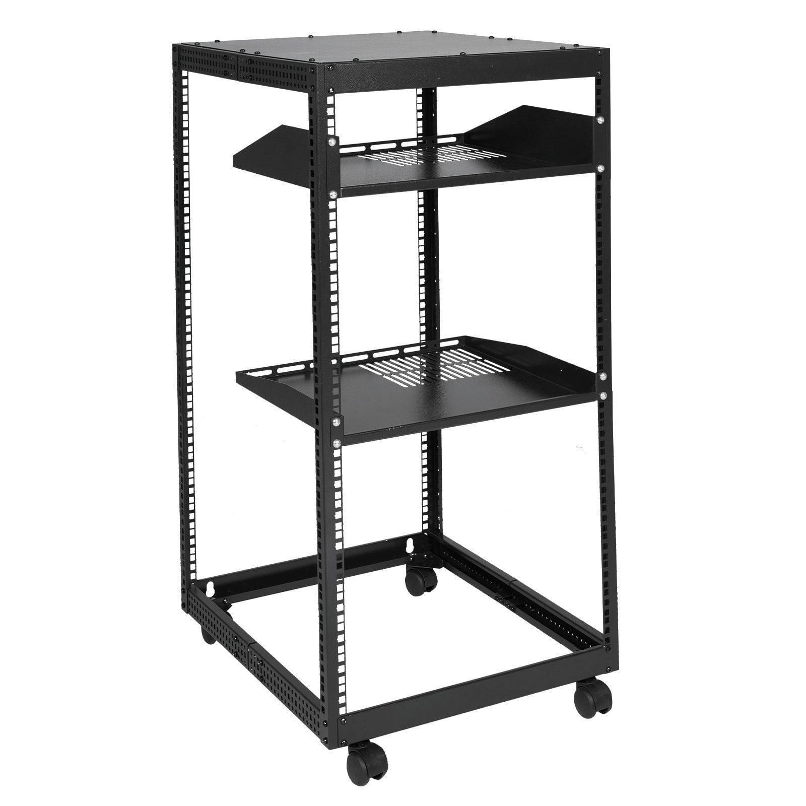 20U Open Frame Server Rack, Adjustable Depth 15"-40", 4-Post Network ...