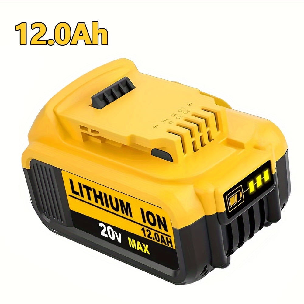 20V 12.0Ah Battery Replace for Dewalt 20V Battery Compatible with DCB200 Cordless Tools ...