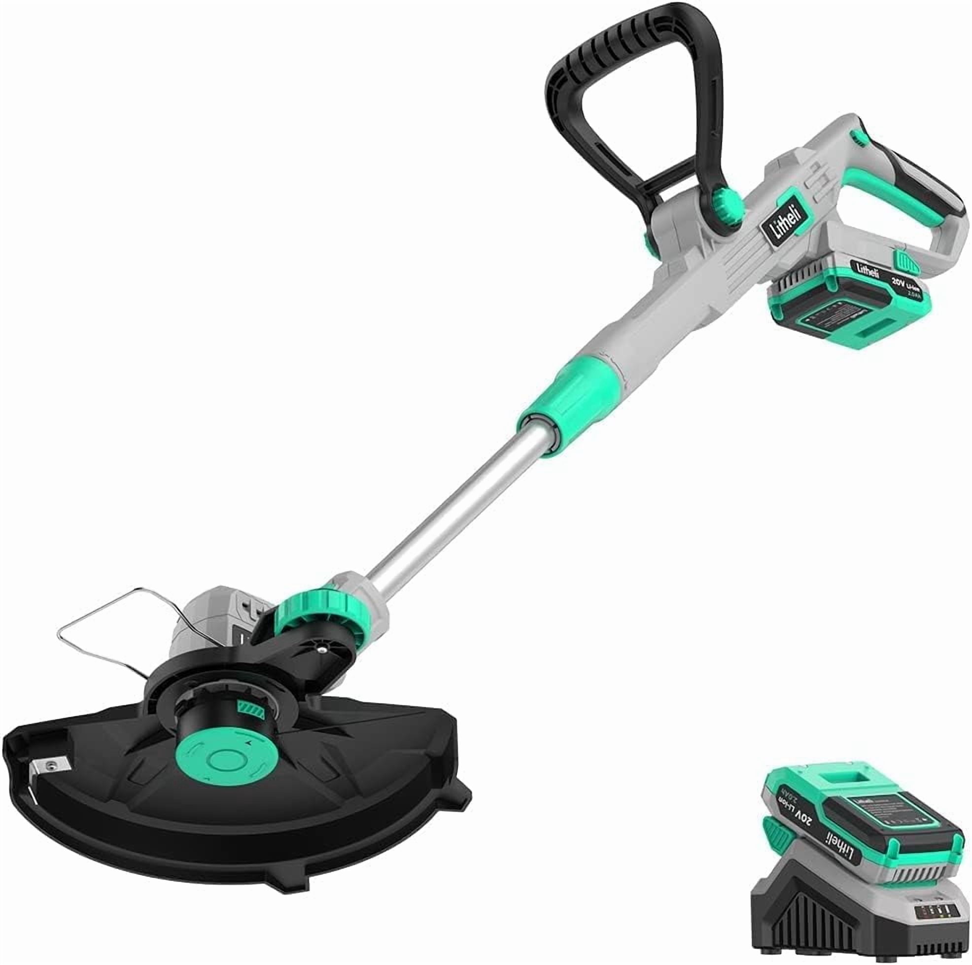 20V 12-Inch Green Cordless String Trimmer: Wheeled Edger, Auto Line ...
