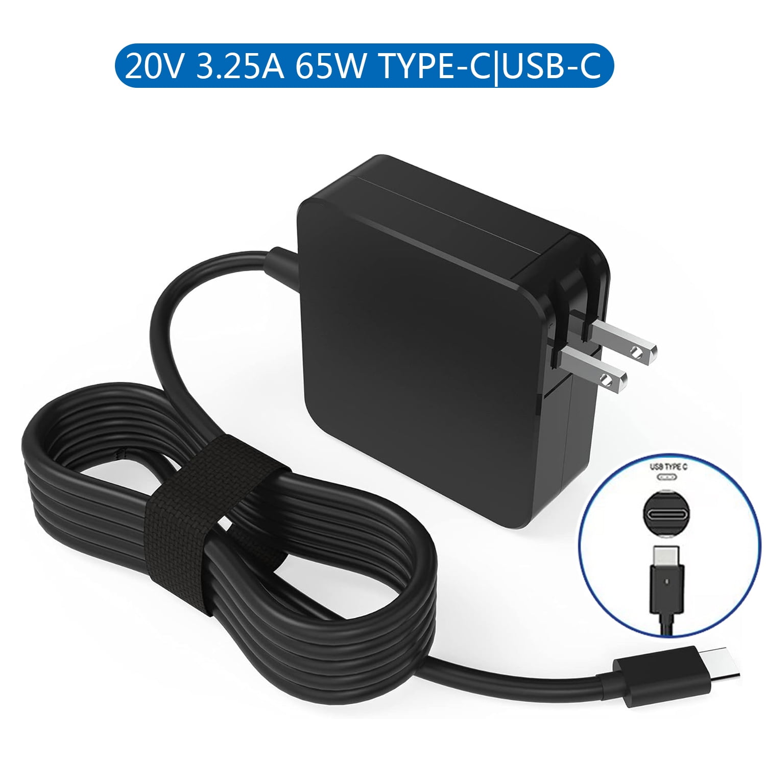 20V 3.25A 65W Type-C Laptop AC Adapter Charger for Lenovo E15 Gen 2 15. ...