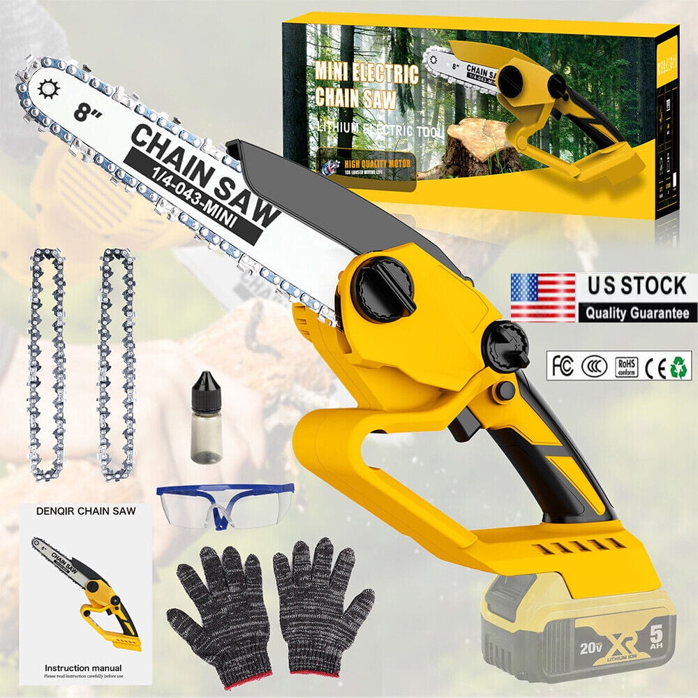 20V 8-Inch Cordless Mini Chainsaw with Safety Features - Portable ...