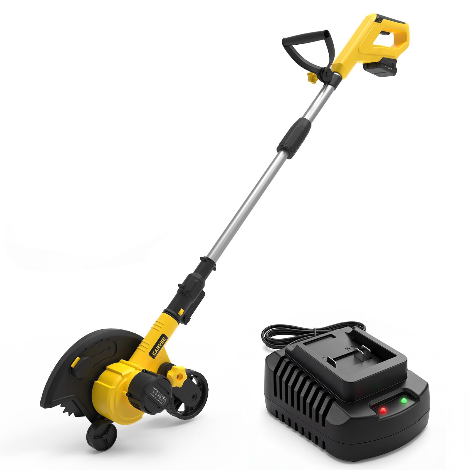 20V 9" Cordless Lawn Edger with 4.0Ah Battery & Charger, 3 Cutting ...