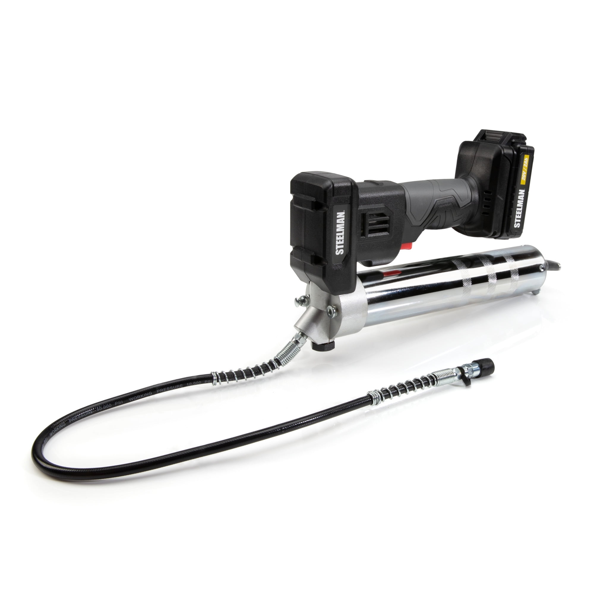 20V Cordless 8,000 PSI 14-oz Grease Gun with 30 in. Flex Hose and ...