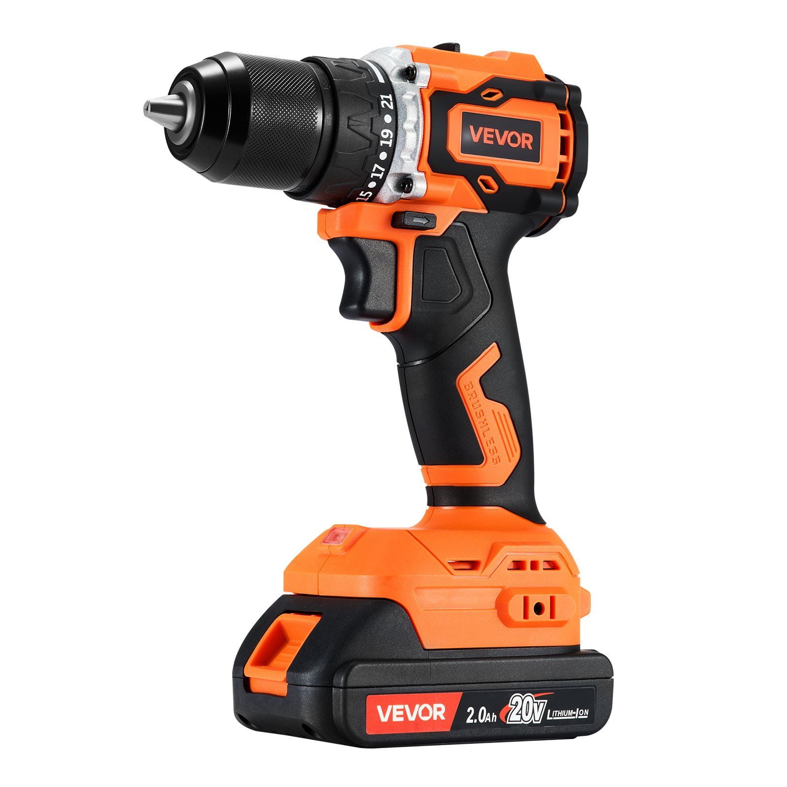 20V Cordless Drill Driver Kit with Brushless Motor,2-Speed Gearbox,1/2 ...
