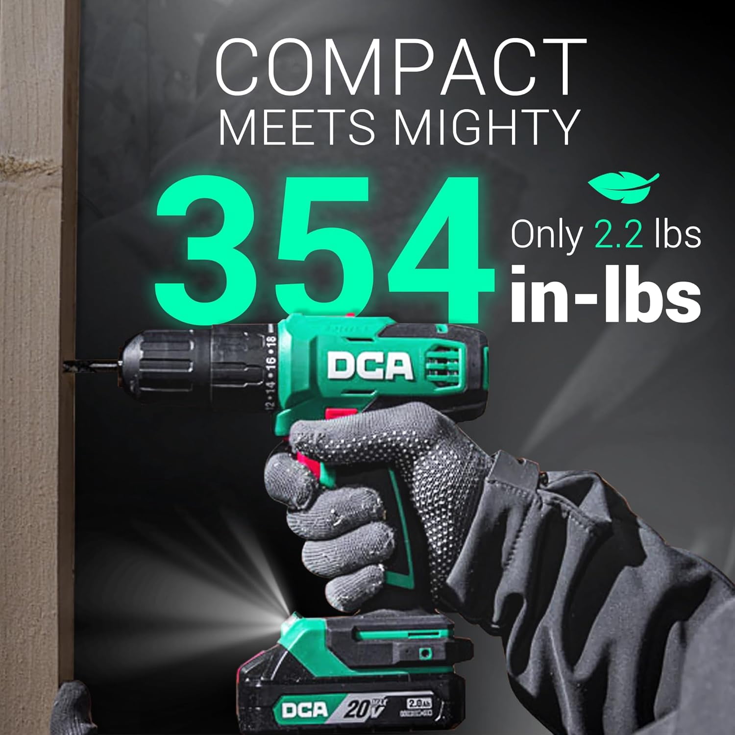 20V Cordless Hammer Drill Set, 354 In-lbs Torque, 1/2" Keyless Chuck ...