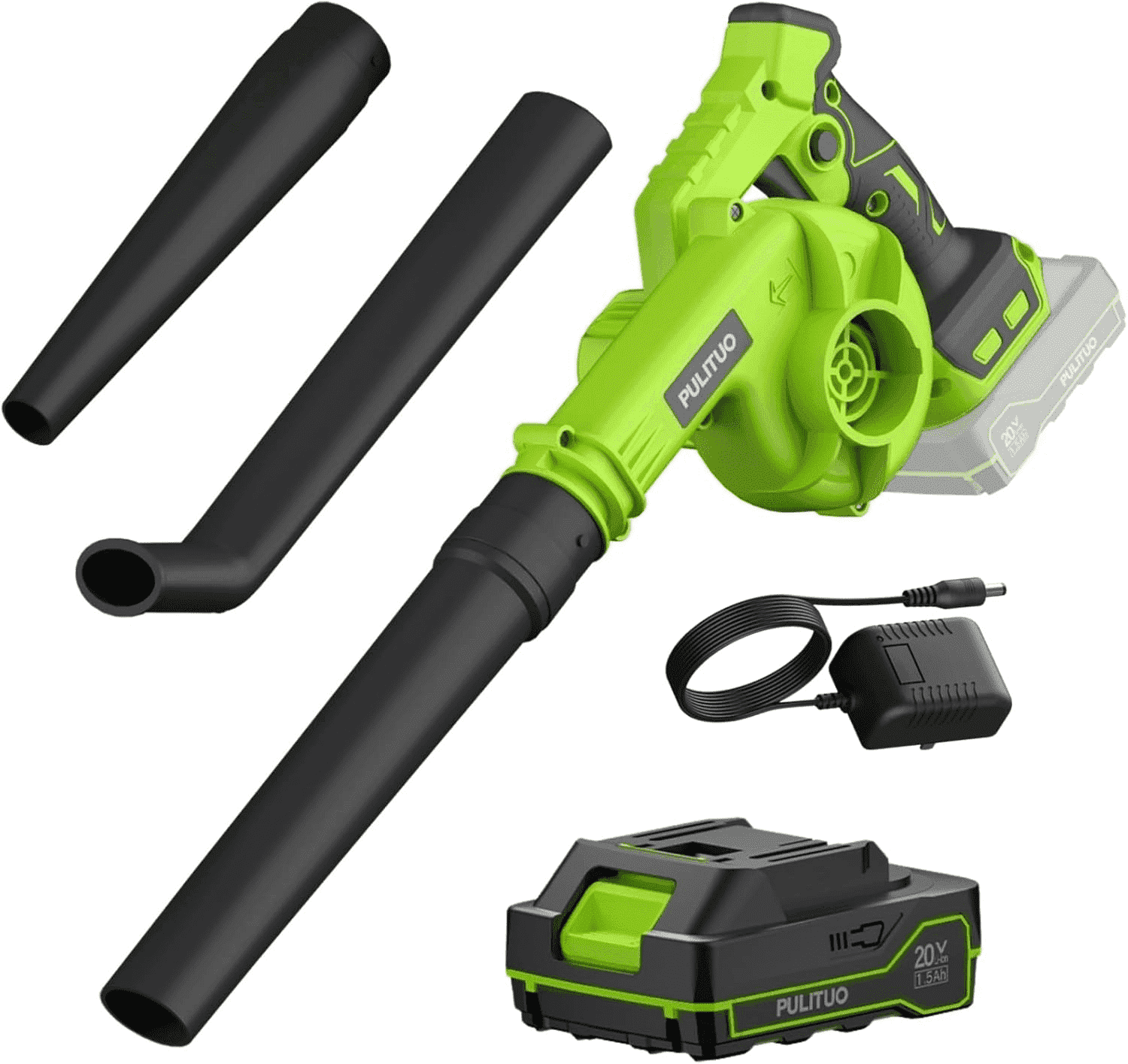 Pulituo 20V Cordless Leaf Blower, 120MPH Lightweight Electric Blower ...