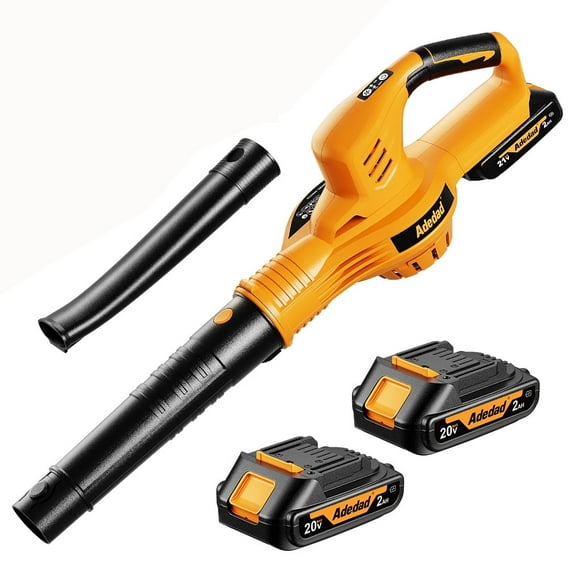 Leaf Blower Cordless with 2 Batteries and Charger, 20V Electric Leaf ...