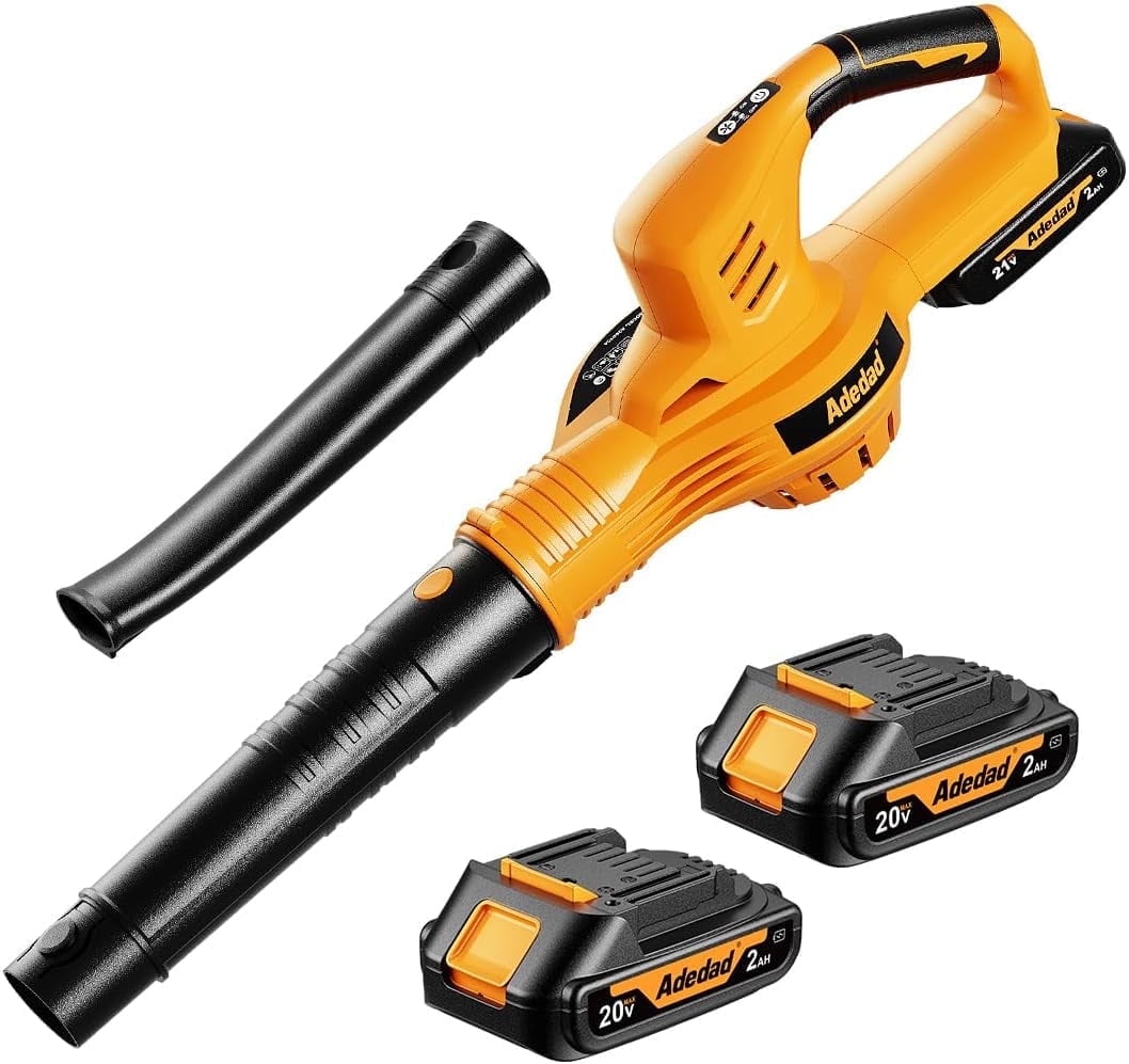 20V Cordless Leaf Blower, 150MPH Handheld Blower with 2 Batteries & Charger, Variable Speed ...